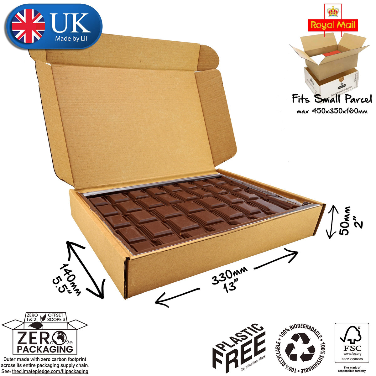 33 x 14 x 5cm Cardboard Postal Boxes - Lil Packaging – Lil Packaging®