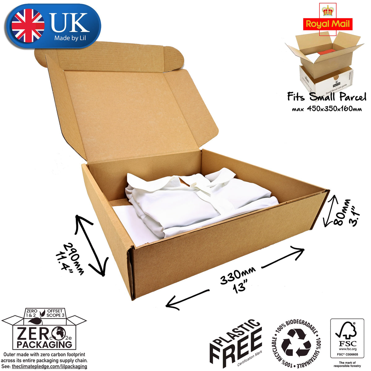 33 x 29 x 8cm Cardboard Postal Boxes - Lil Packaging – Lil Packaging®