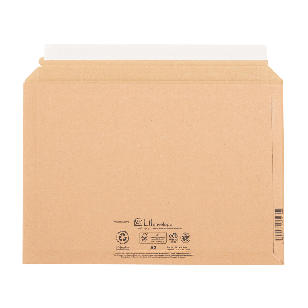 High-Quality Rigid Cardboard Envelopes – Lil Packaging Ecommerce Packaging