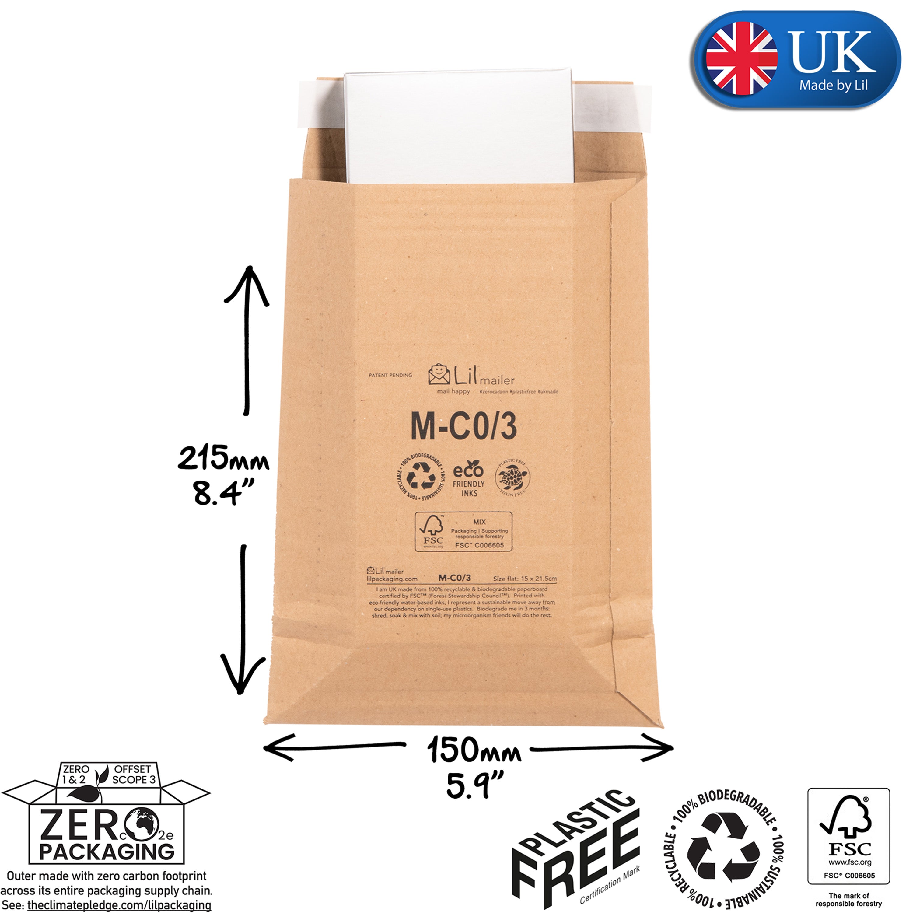 M-C0/3 Capacity Envelope | UK Packaging – Lil Packaging E-Commerce