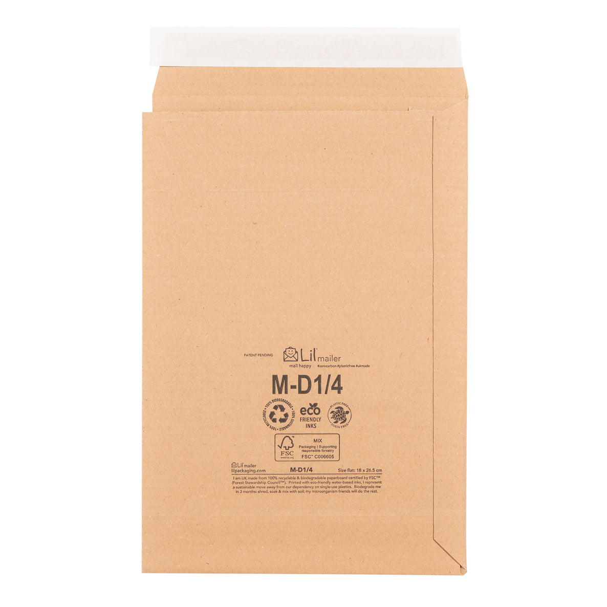 M-D1/4 Capacity Envelope | Packaging – Lil Packaging E-Commerce Packaging