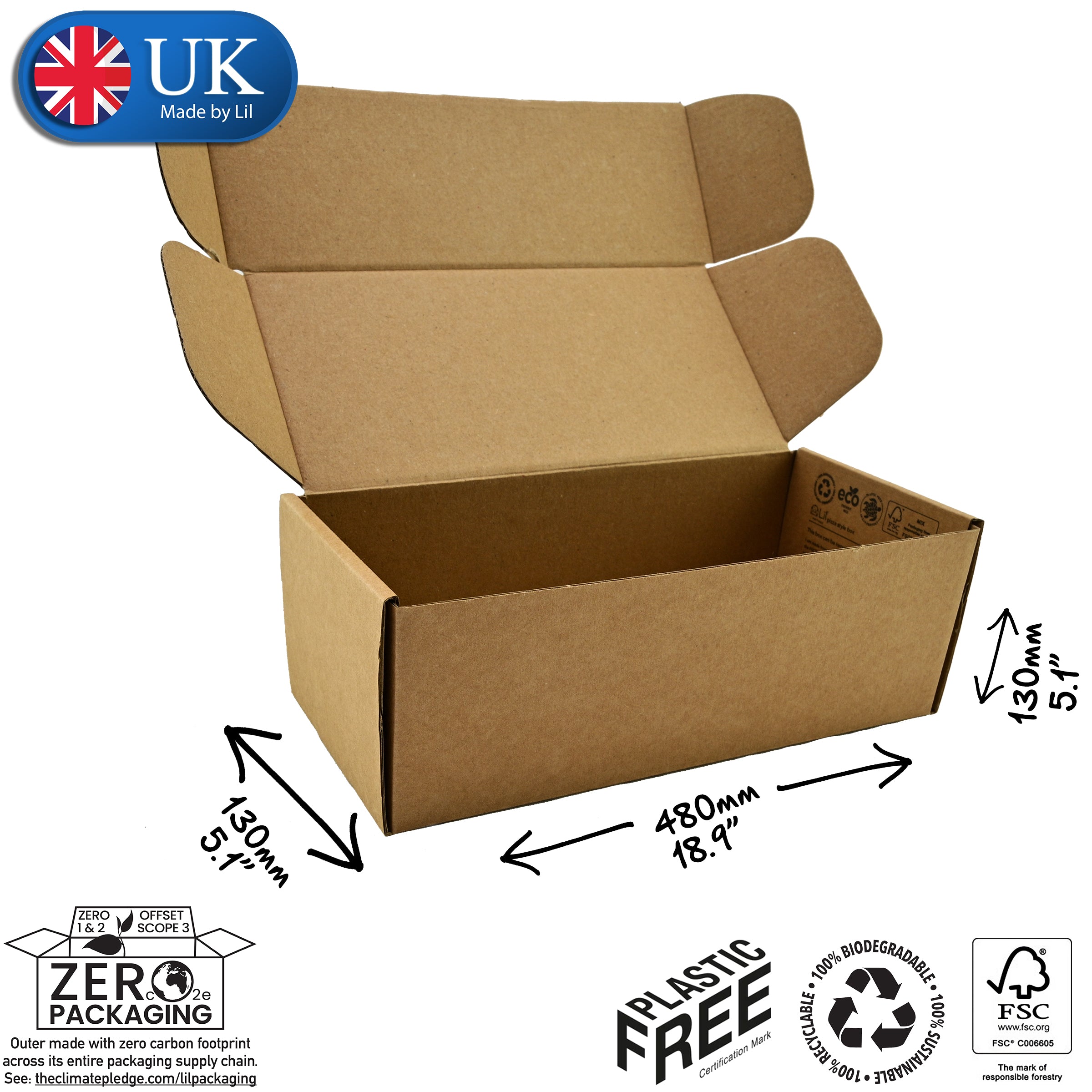 48 x 13 x 13cm Cardboard Postal Boxes - Lil Packaging - Lil Packaging