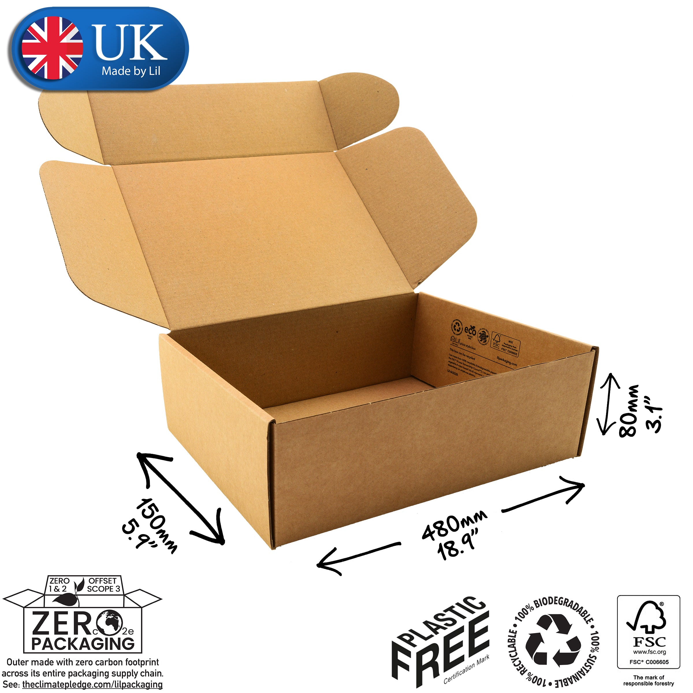 48 x 15 x 8cm Cardboard Postal Boxes - Lil Packaging – Lil Packaging E ...